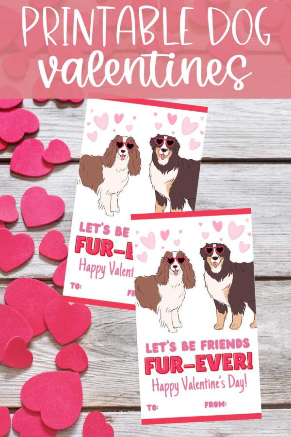 Adorable Free Printable Dog Valentines for Kids